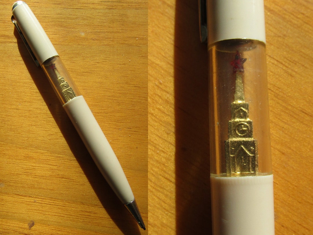 1970's Soviet Souvenir Pen With Kremlin Figurine Inside - Etsy