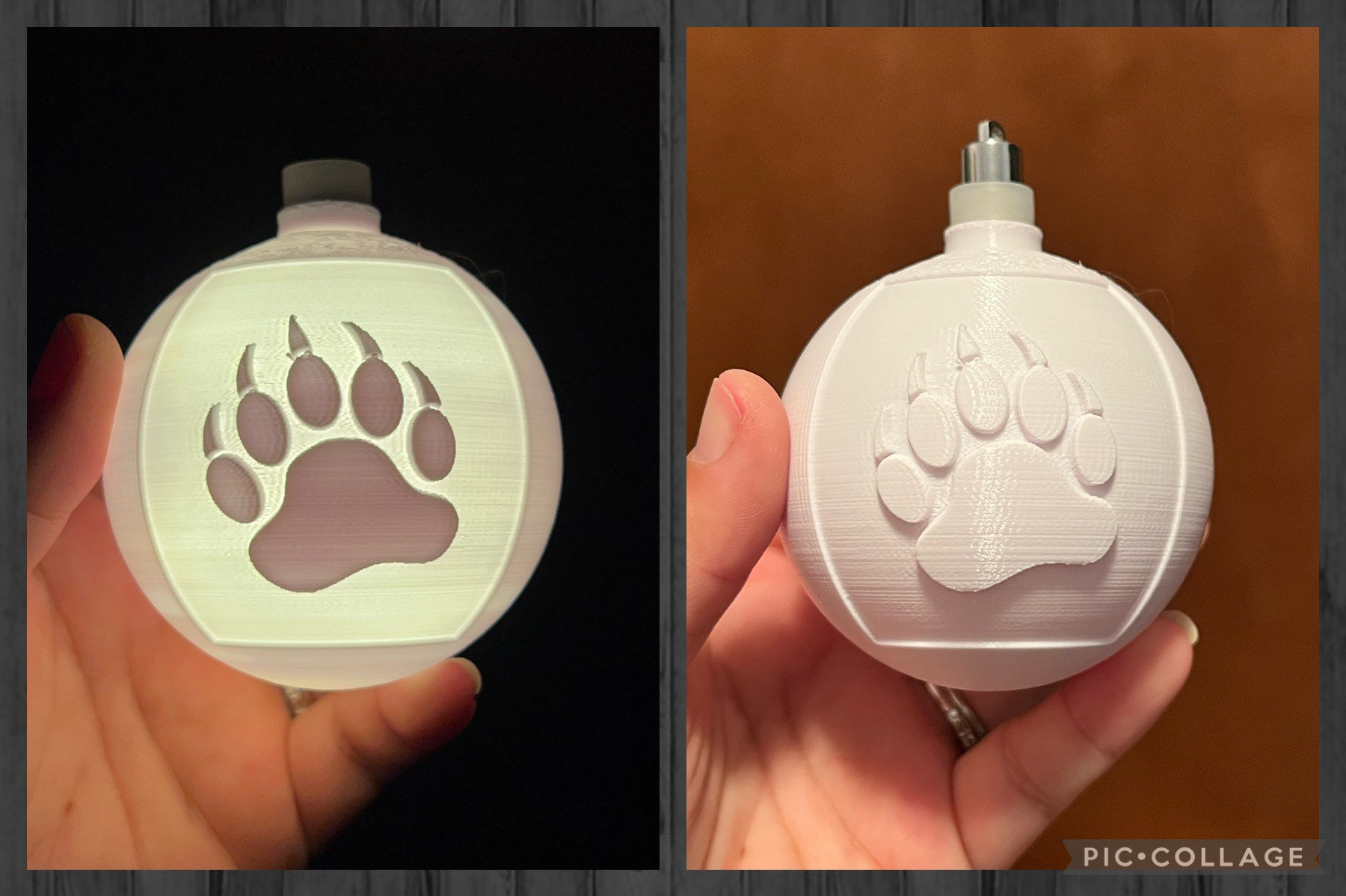3 Personalized Ornaments | 3D Printed Lithophane | Keepsake - Etsy