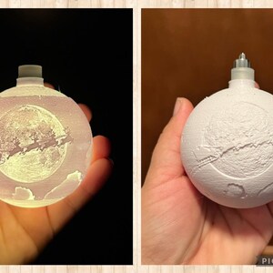 3 Personalized Ornaments | 3D Printed Lithophane | Keepsake - Etsy