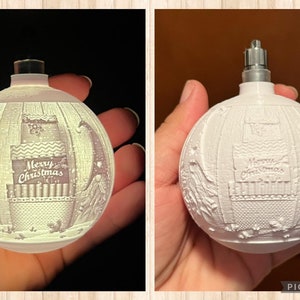 3 Personalized Ornaments | 3D Printed Lithophane | Keepsake - Etsy