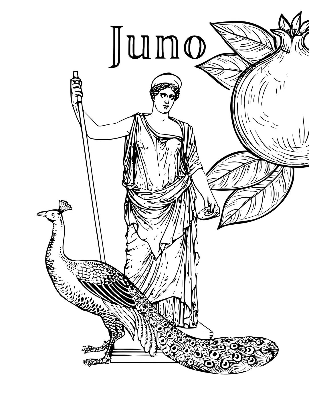 Juno hera Roman Goddess Printable - Etsy
