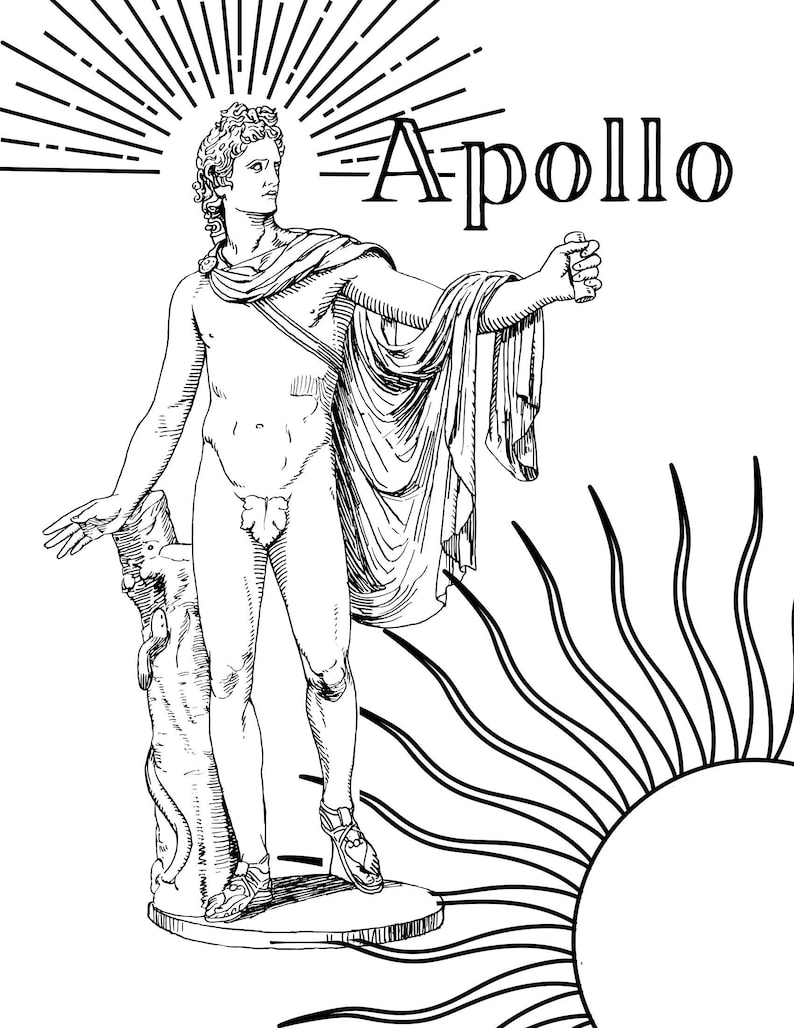 Apollo Greek/roman God Printable - Instant Download - Etsy
