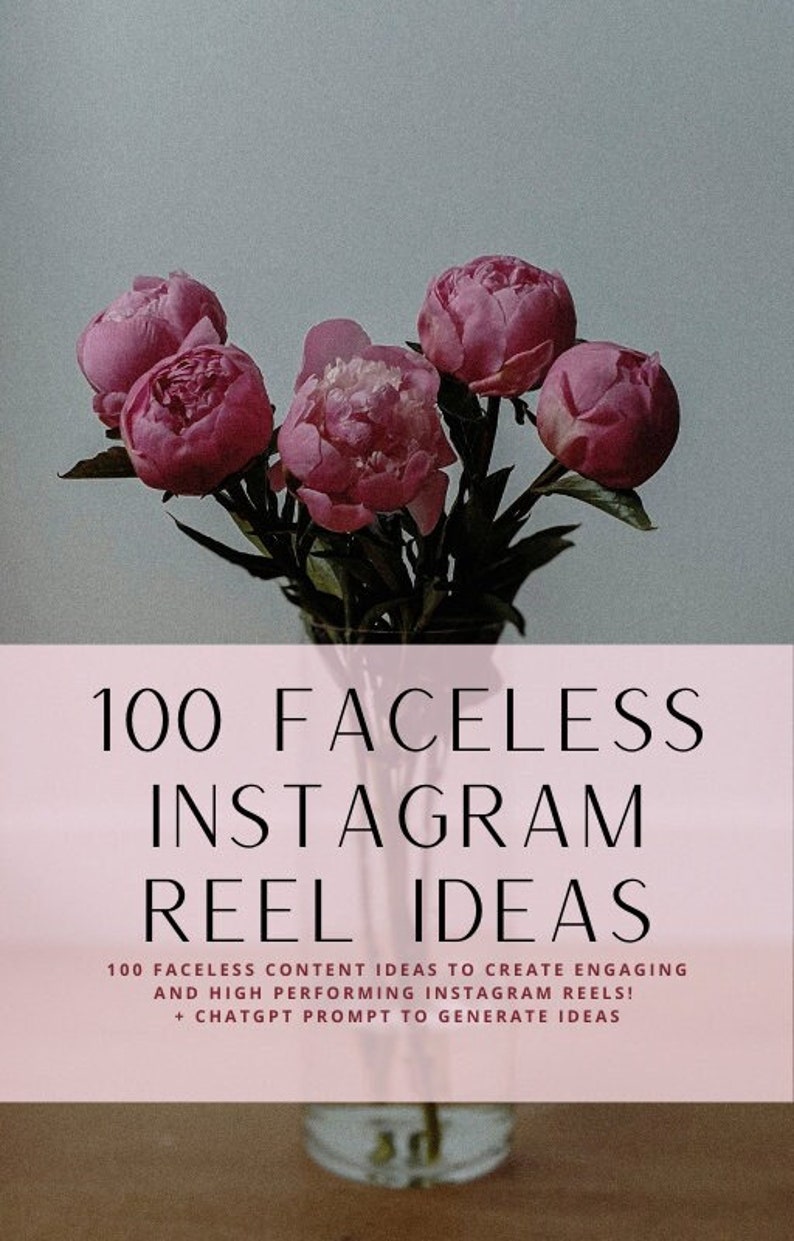 100 Faceless Instagram Reel Ideas + Chatgpt Prompt - Etsy