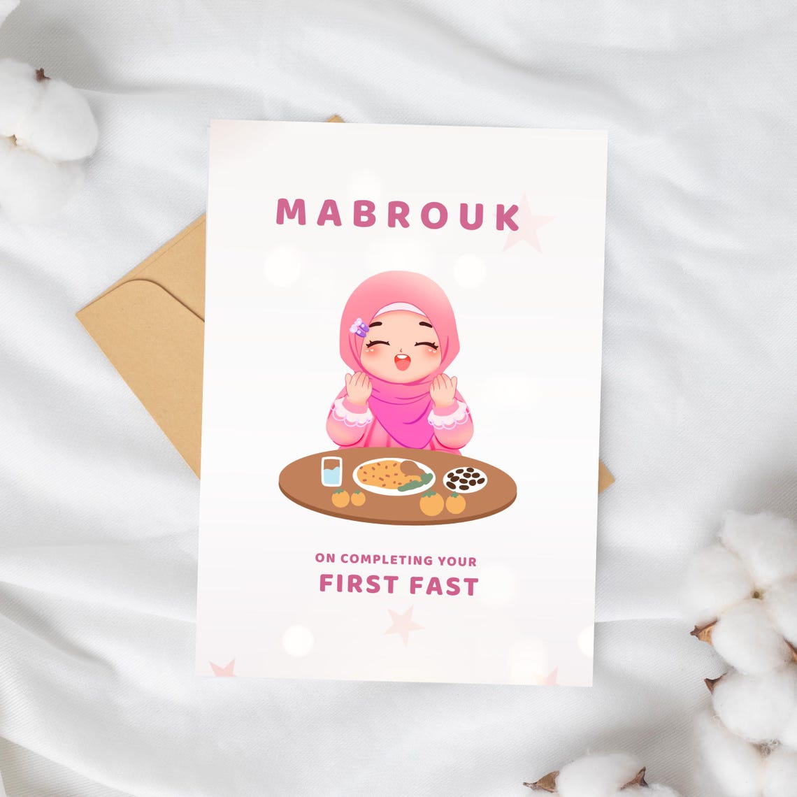 Mabrouk on First Fast Card, First Fast Card Printable, Ramadan Kids ...