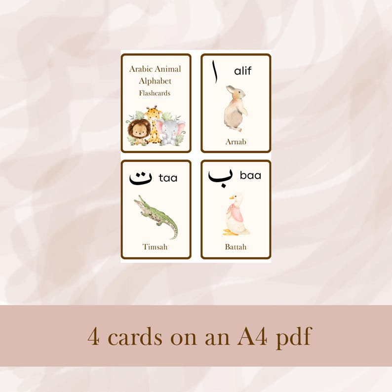 Printable Arabic Alphabet Flashcards: Islamic Learning for Muslim ...