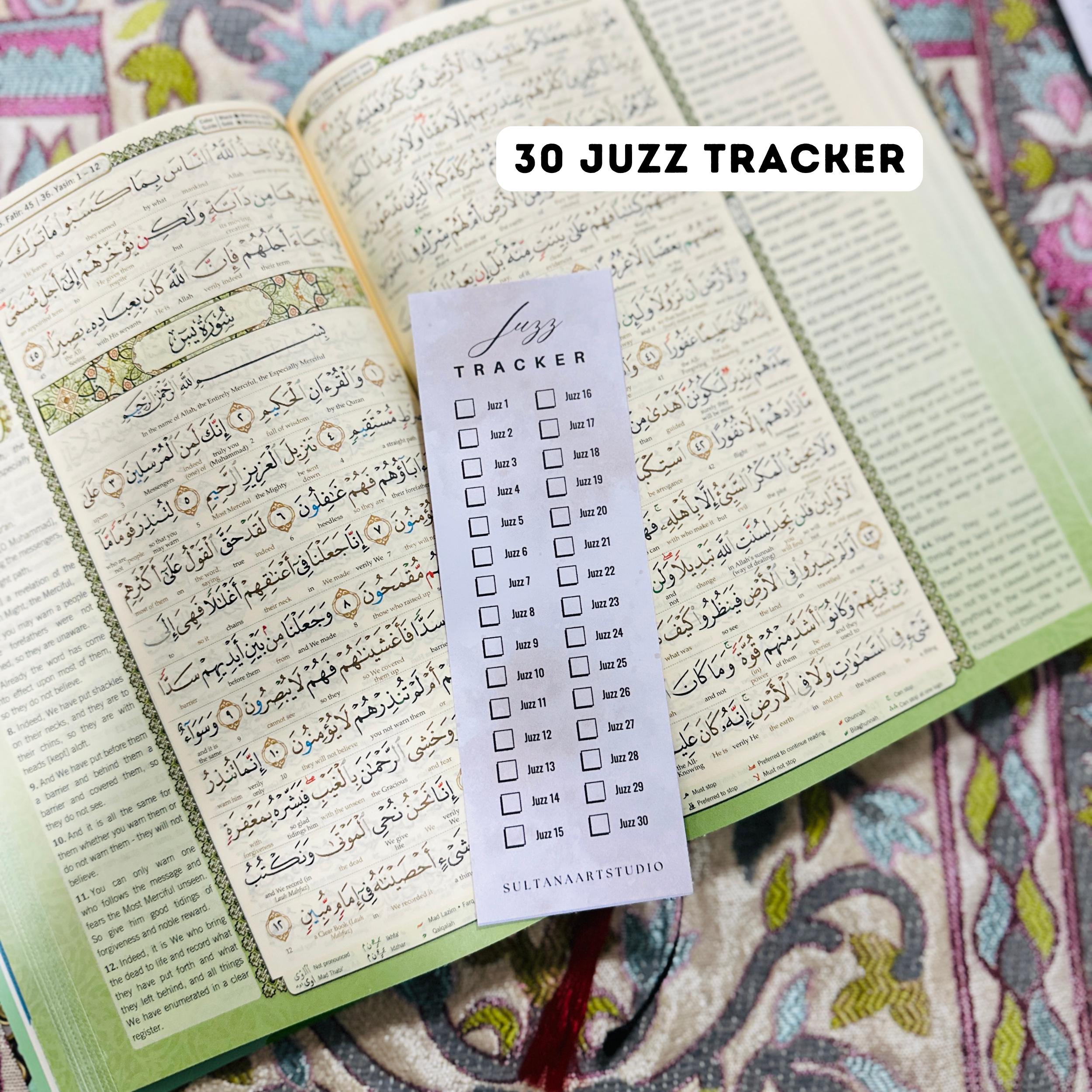 Printable Quran Tracker, Surah Tracker, Juzz Tracker, Surah Names ...