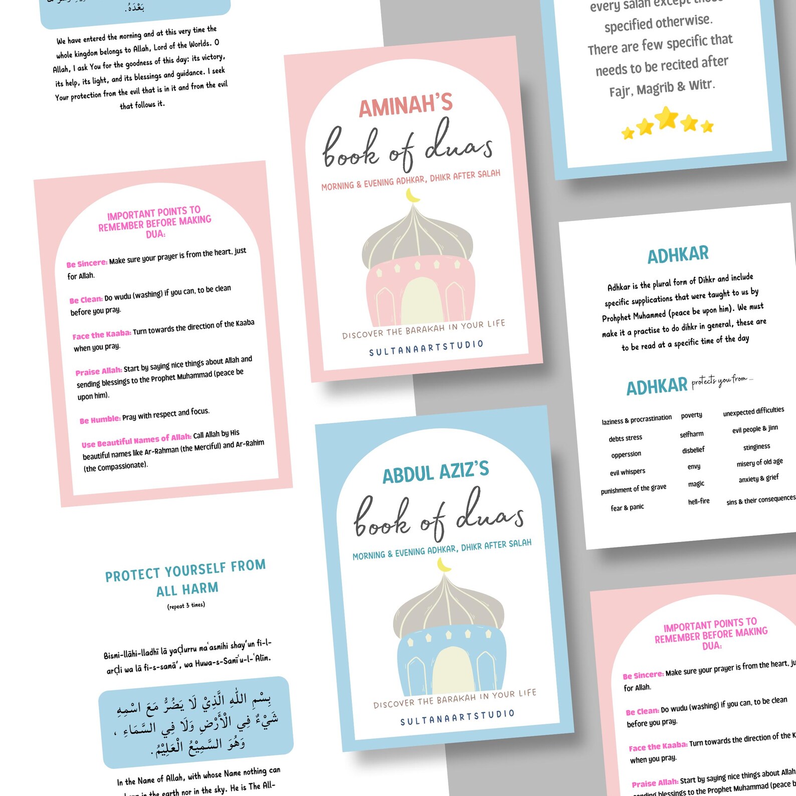Islamic Kids Printable, Morning and Evening Adhkar, Muslim Kids ...