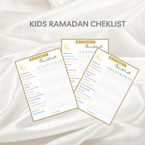 Ramadan Checklist, Ramadan Chart, Kids Ramadan Activity, Muslim Kids ...