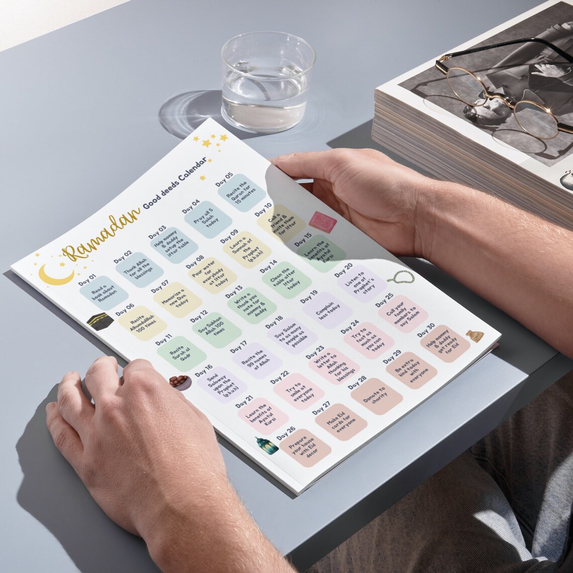 Ramadan Good Deeds Calendar, Ramadan Activity for Kids, Ramadan Good ...