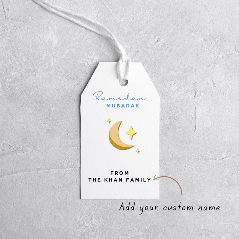 Printable Ramadan Mubarak Gift Tags, Ramadan Kareem Gift Tags, 9 ...