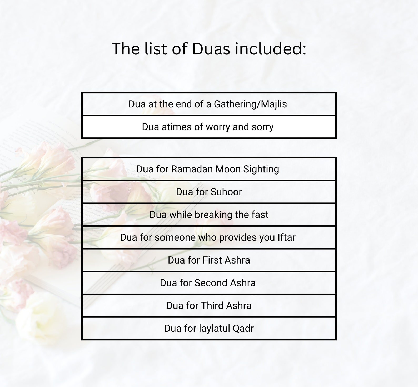 Everyday Dua Cards, 40 Daily Duas Flashcards, Ramadan Duas, Travel ...