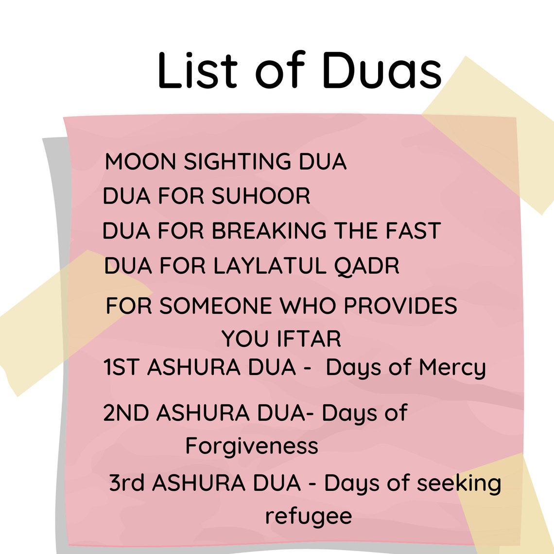 Ramadan Duas for Kids, Minimalistic Themed Islamic Duas, Printable Duas ...