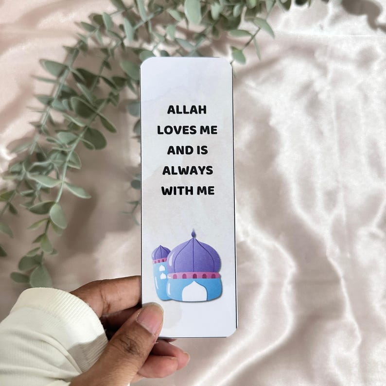 Islamic Bookmarks, Cute Islamic Illustrated Bookmark, Quran Verse ...