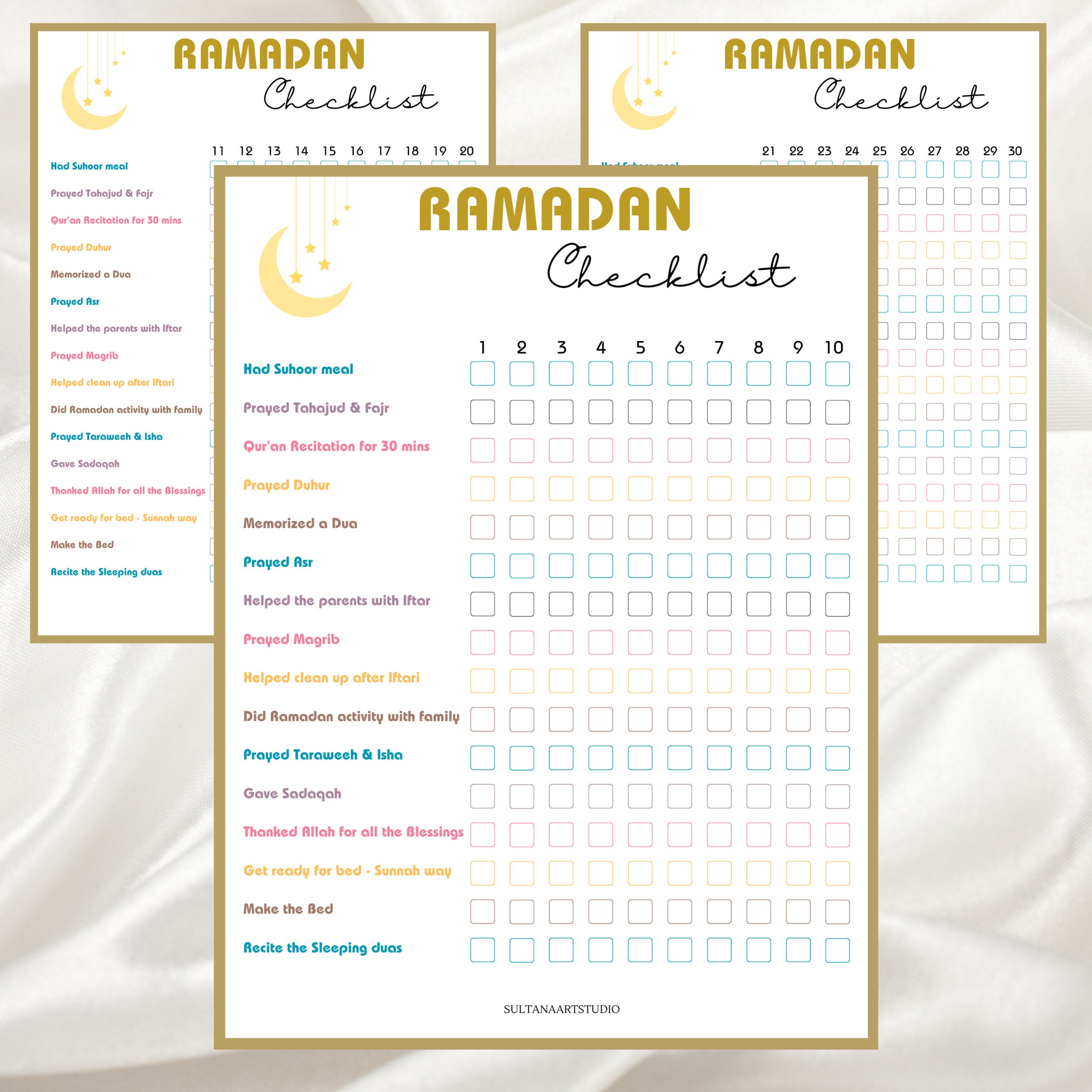 Ramadan Checklist, Ramadan Chart, Kids Ramadan Activity, Muslim Kids ...