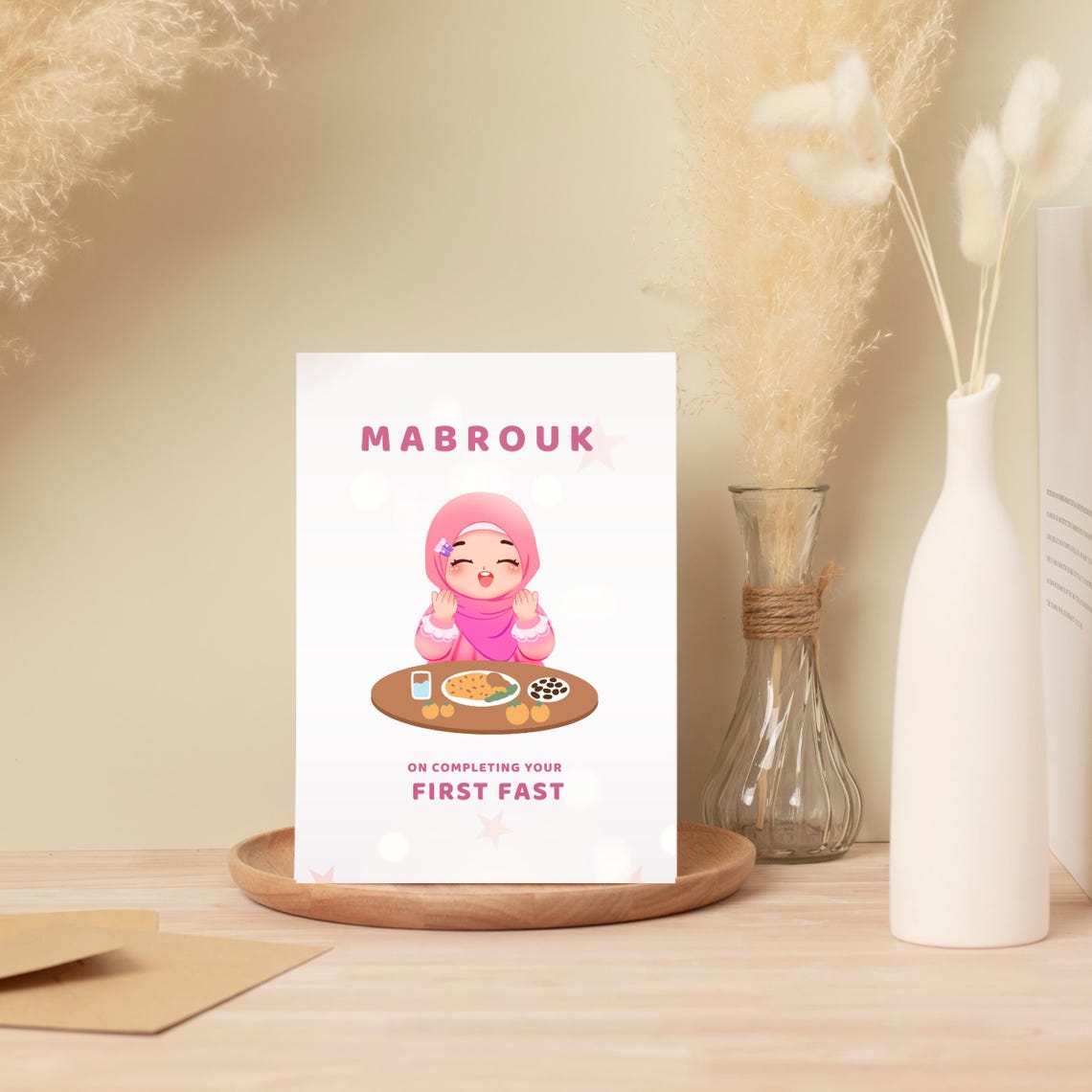 Mabrouk on First Fast Card, First Fast Card Printable, Ramadan Kids ...