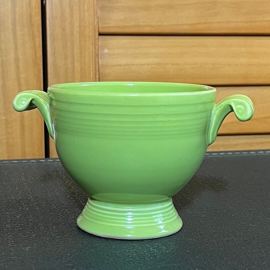 Vintage 1950s Chartreuse Sugar Bowl Fiestaware USA - Etsy