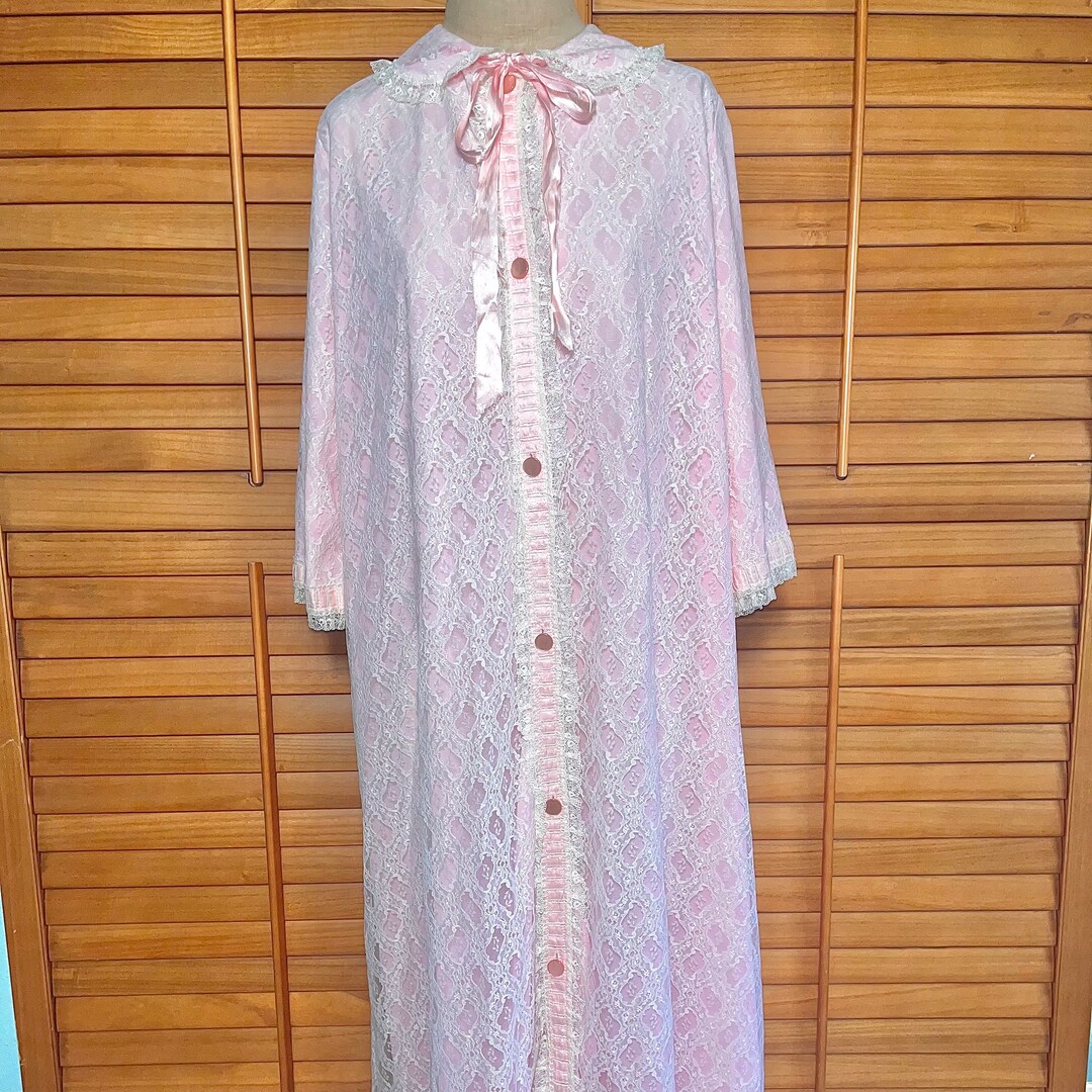Vintage 60s Lacy Full Length Bed Jacket - Etsy