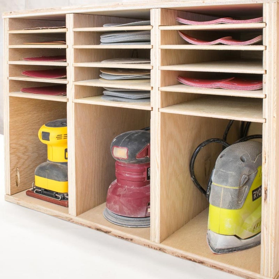 Sander and Sandpaper Storage Rack Woodworking Plans | Build Plans for ...