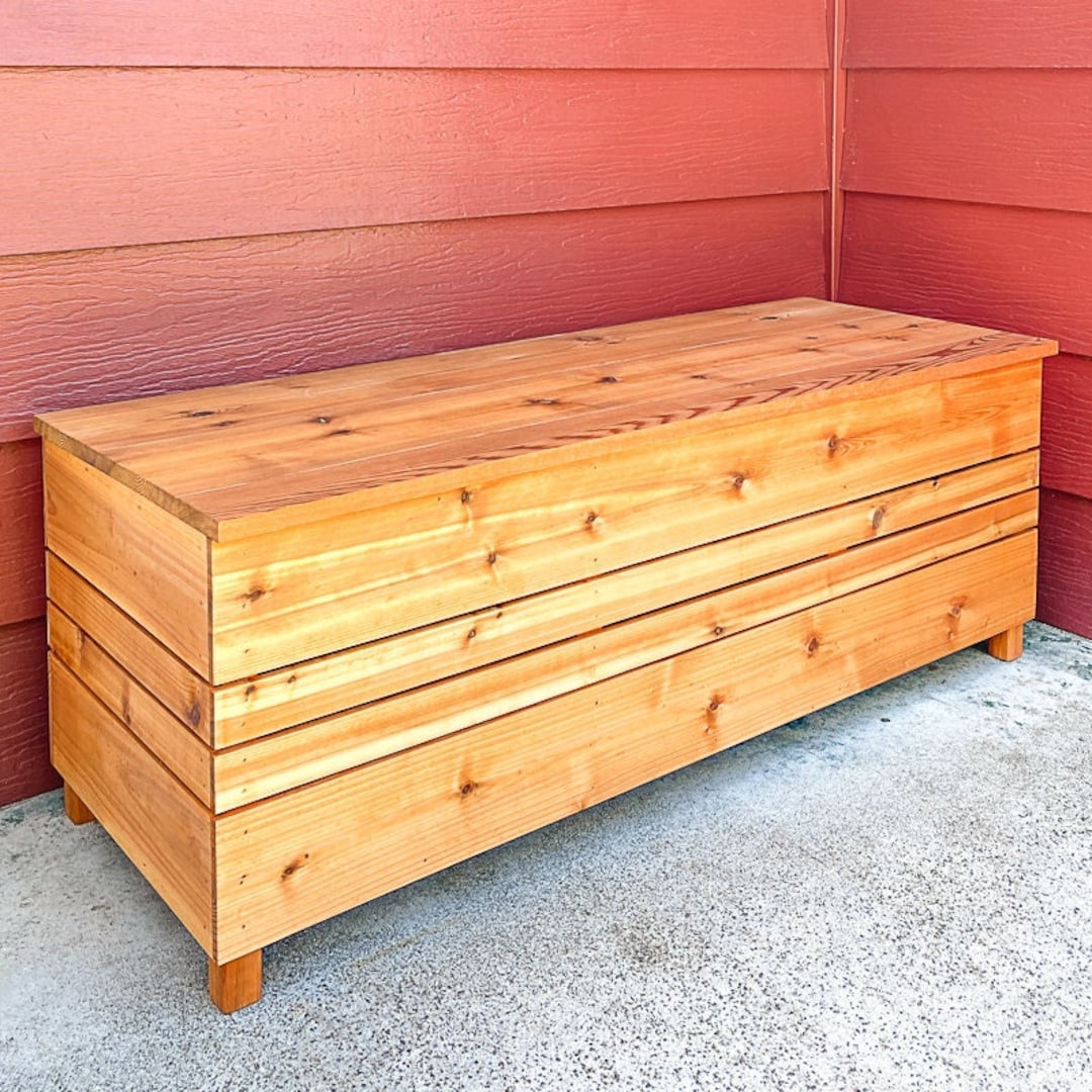 Outdoor Storage Box Woodworking Plans | Build Plans for DIY Outdoor ...