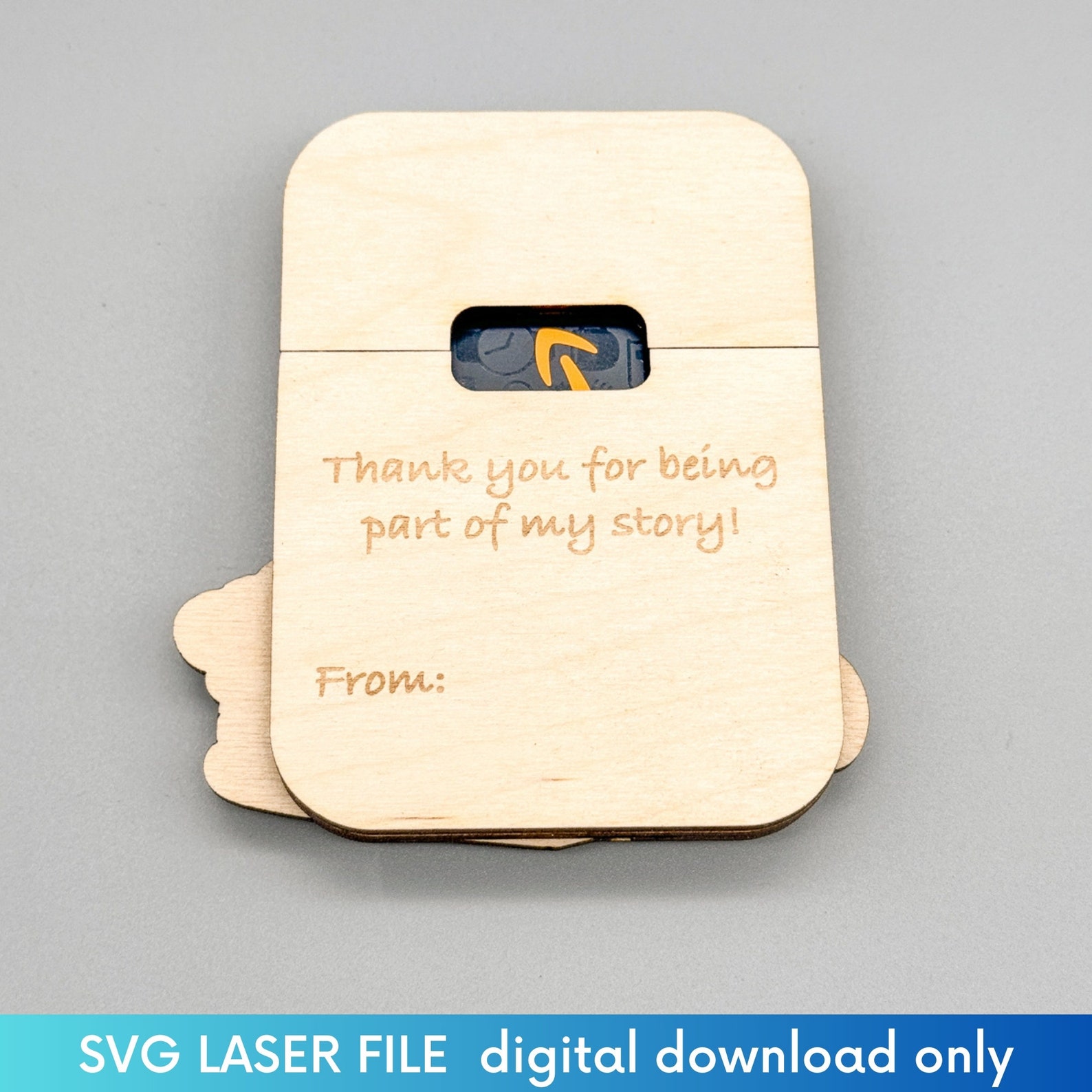 Bookworm Card Holder SVG Laser File - Cute Teacher Appreciation Thank ...