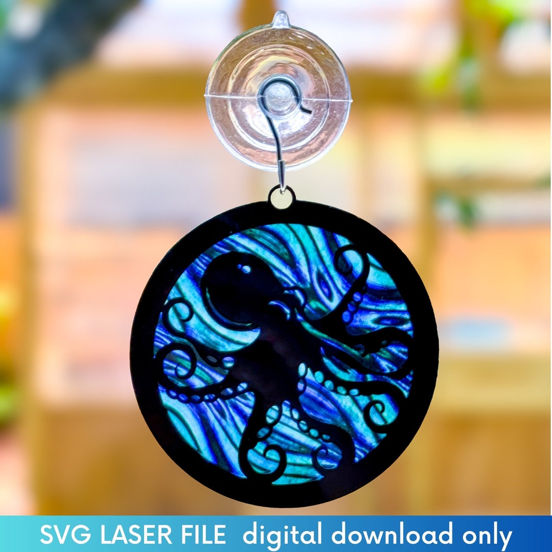 Laser Files for Octopus Suncatcher - Octopus Sun Catcher Laser Cut ...