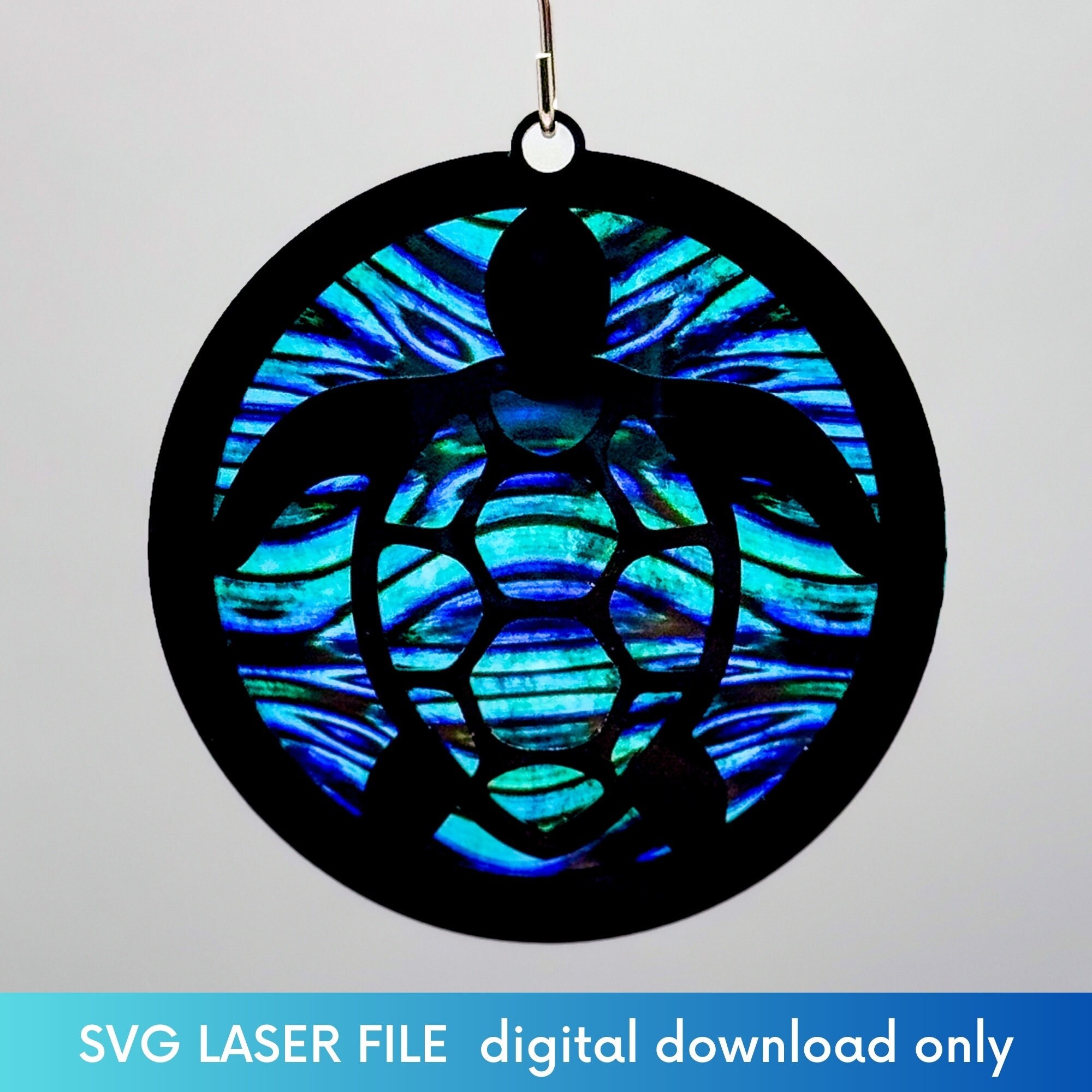Laser Files for Sea Turtle Suncatcher Sea Turtle Sun Catcher Laser Cut ...