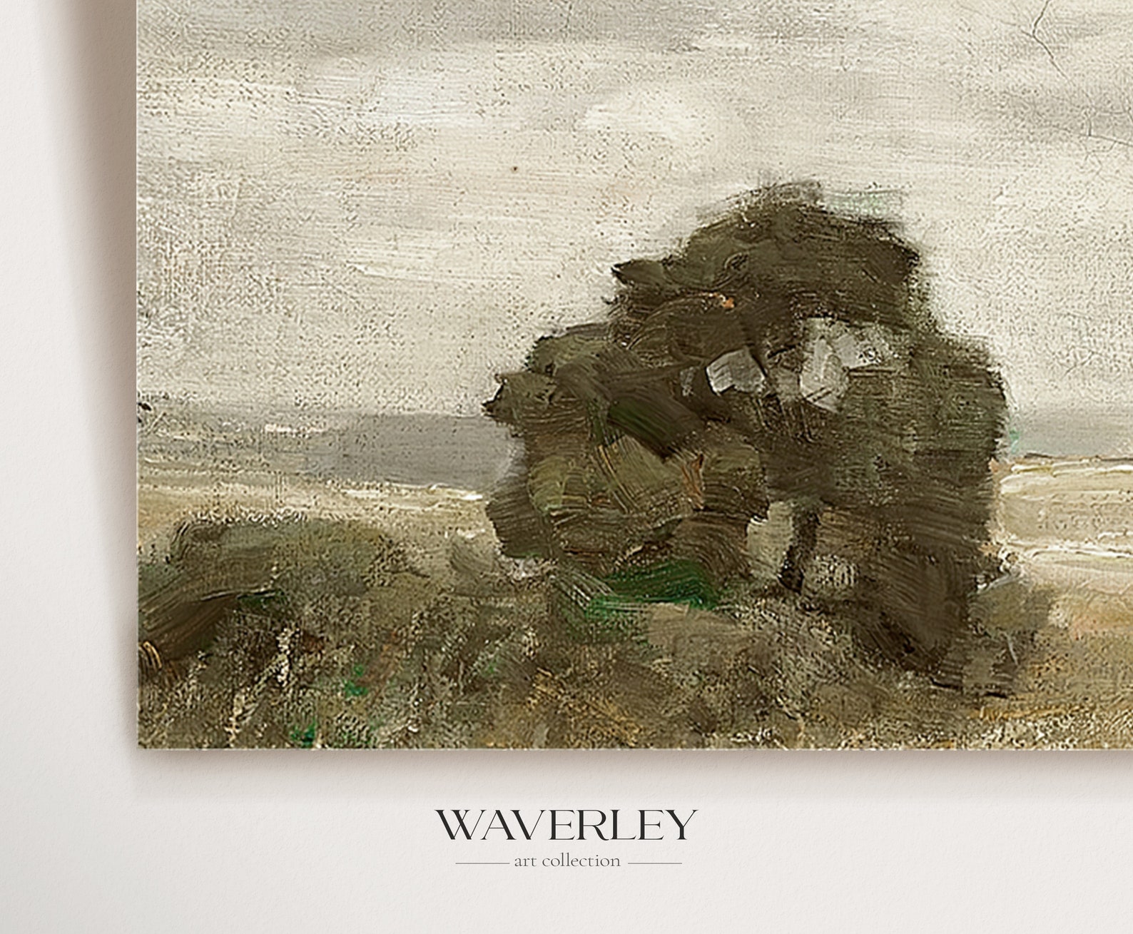 Vintage Landscape Painting Moody Antique Countryside Art | Etsy