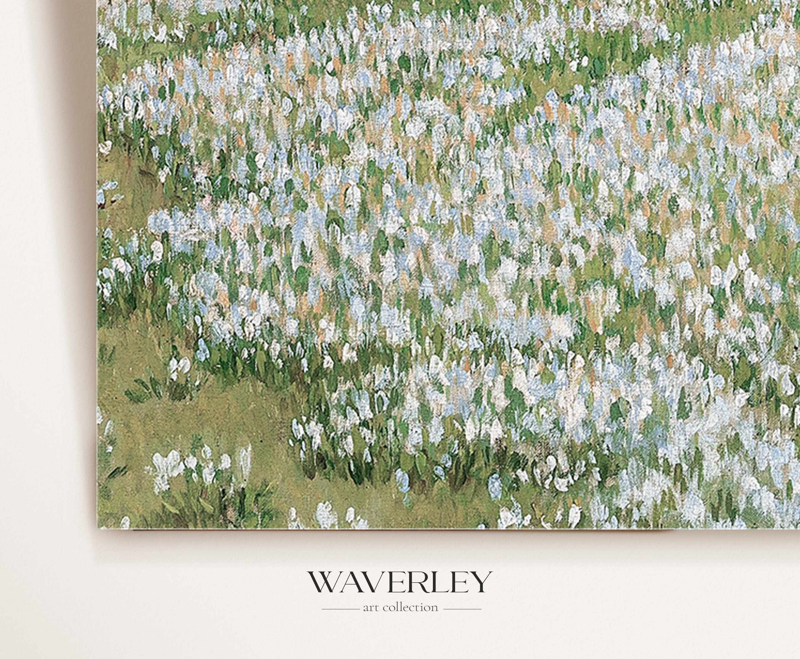 Spring Meadow Art Print Vintage Landscape Painting Rustic - Etsy