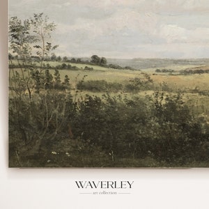 English Countryside Painting, Vintage Landscape Print, Antique European ...