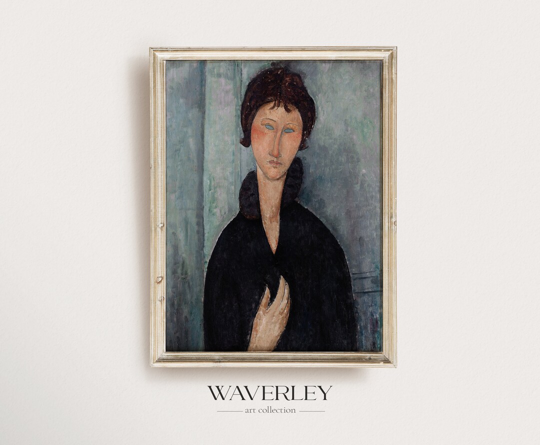 Quirky Vintage Portrait Painting, Italian Woman Portrait Art, Vintage ...