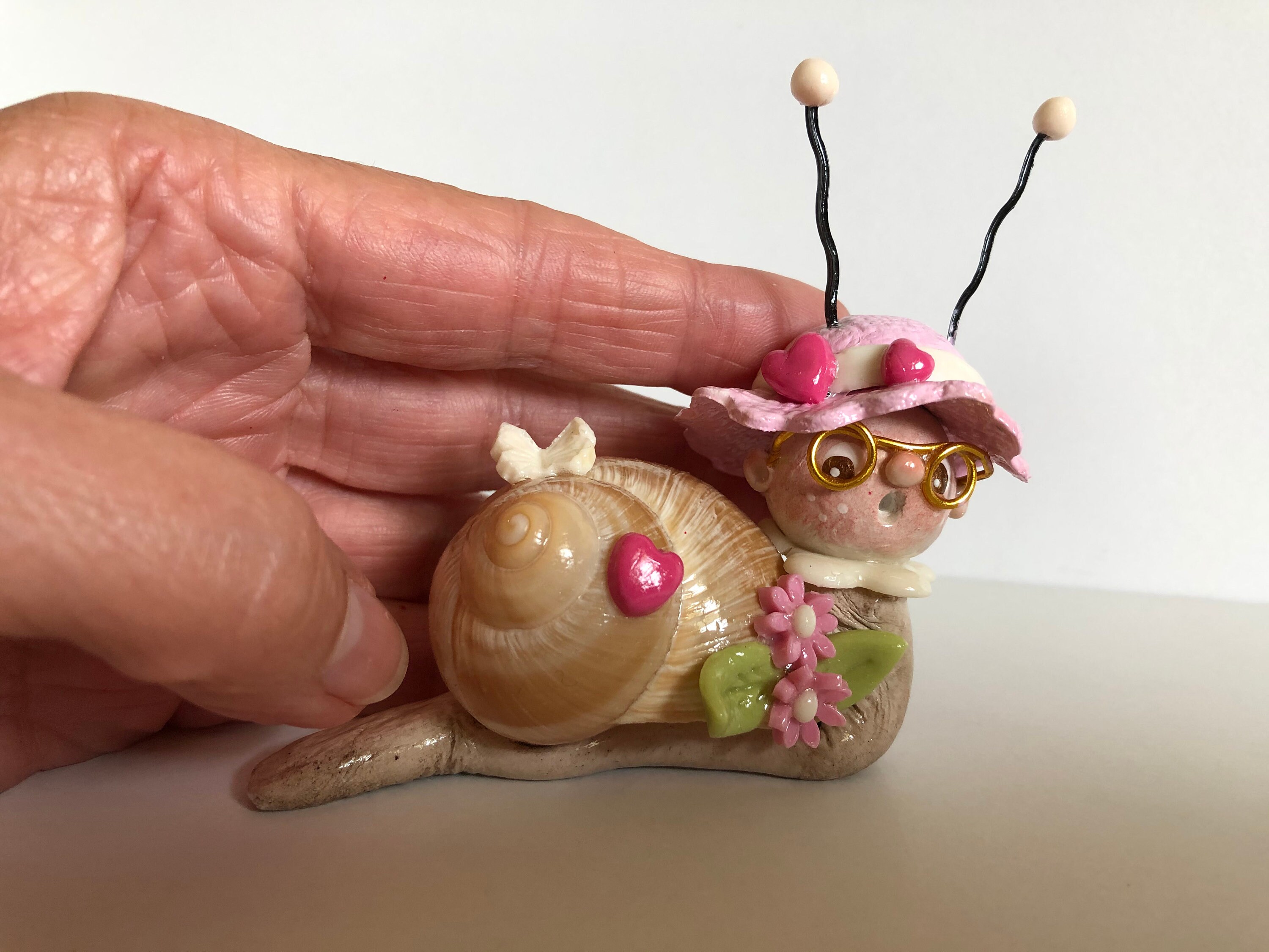 Cold porcelain snail and self-dizing paste | Etsy