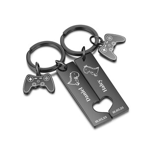 Personalised Gamer Keychain, Game Controller Keychain, Couple Keychain ...