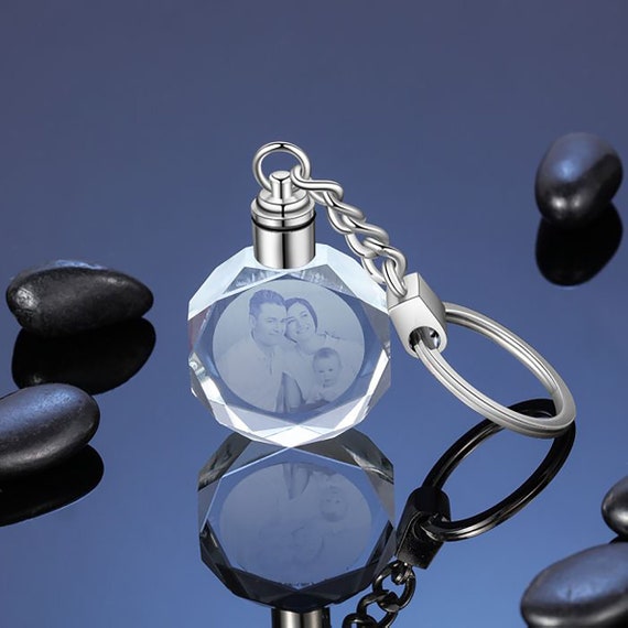 Photo Key Ring Crystal Glass Key Ring Picture Key Ring - Etsy Canada