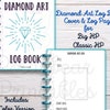 Printable Diamond Painting Log, Classic Happy Planner, Diamond Painting ...
