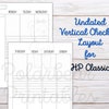 Happy Planner Classic, Vertical Layout, Vertical Checklist, Undated ...