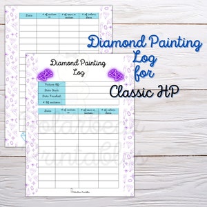 Printable Diamond Painting Log, Classic Happy Planner, Diamond Painting ...
