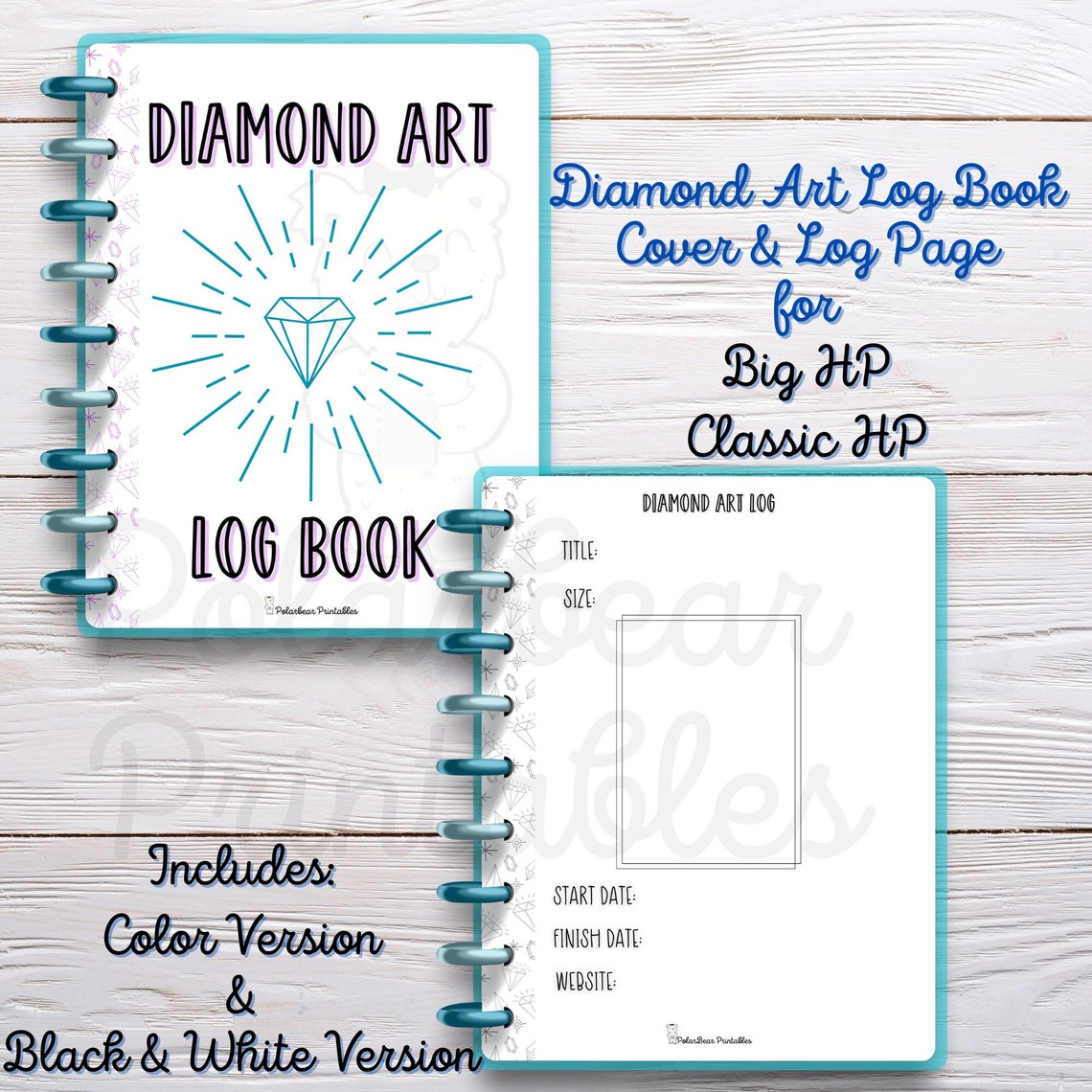 Diamond Art Log Book, Printable, PDF Log Book, Classic HP, Big HP ...