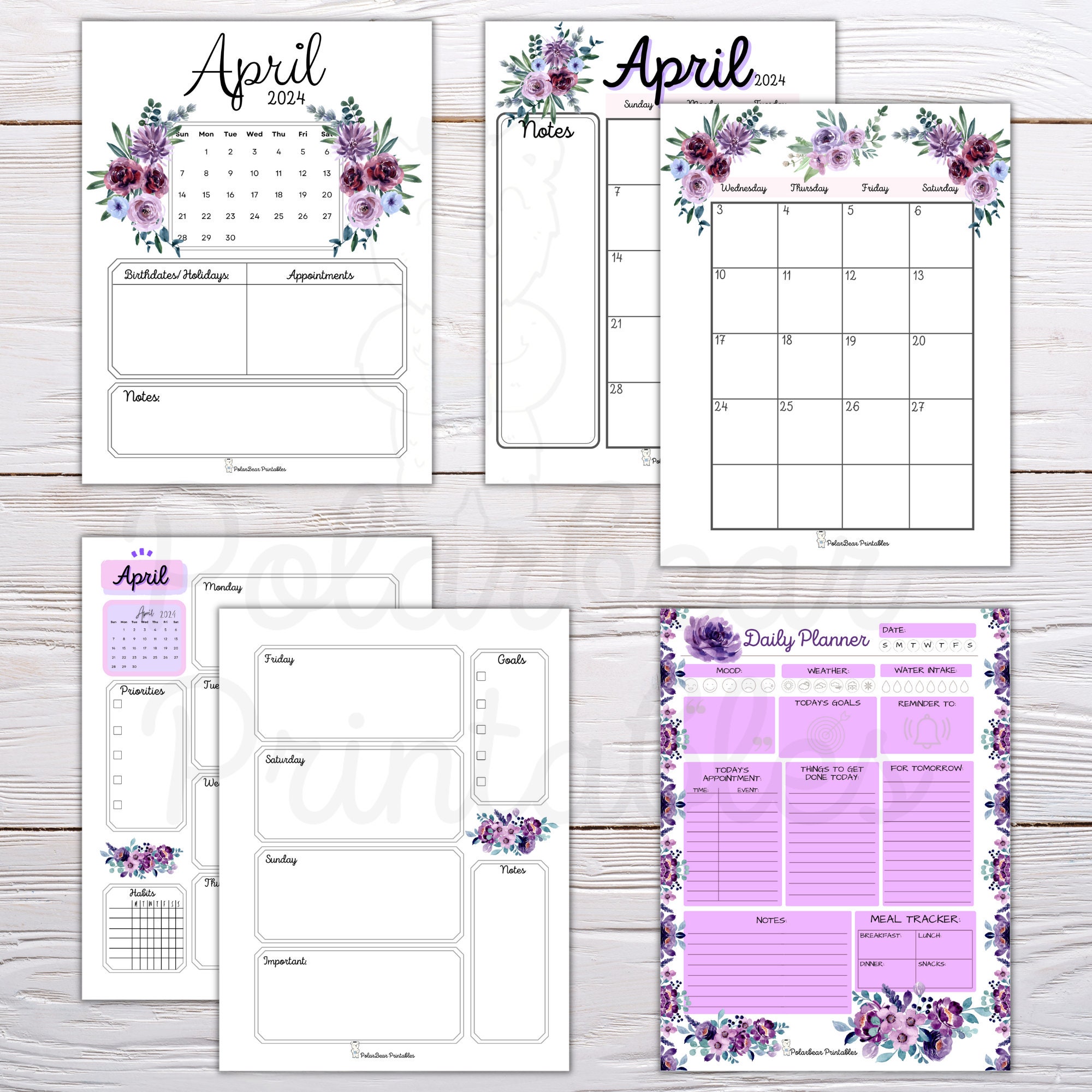 2024 Planner, Printable, Big Happy Planner, Monthly Planner, Weekly ...