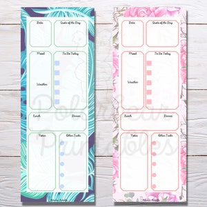 Printable Skinny Mini Undated Daily Page, Daily Planner Page, Planner ...