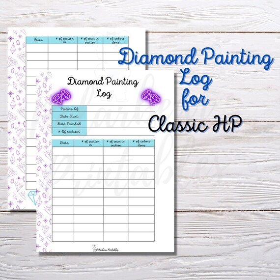 Printable Diamond Painting Log Classic Happy Planner Diamond - Etsy