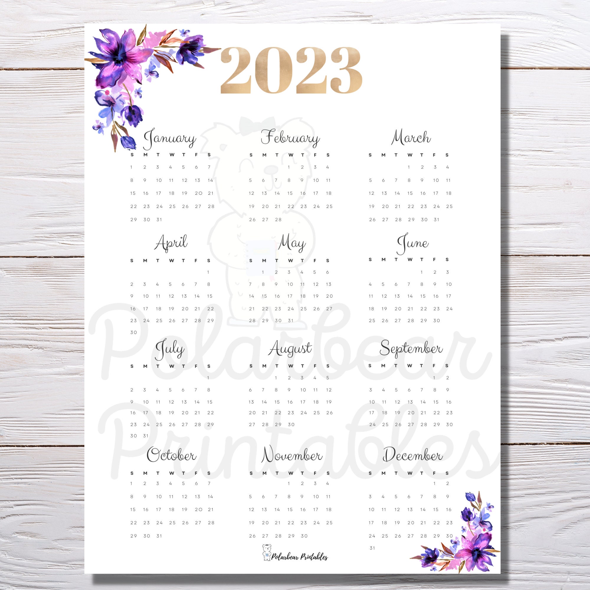 Printable 2023 Month Overview Classic Happy Planner Planner - Etsy