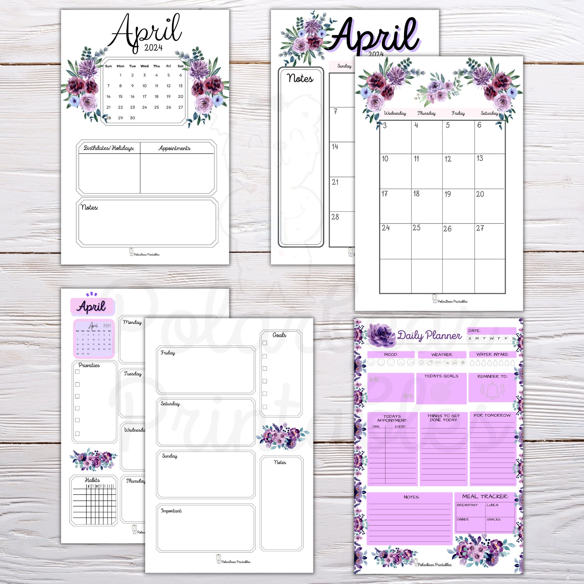 2024 Planner, Printable, Mini Happy Planner, Monthly Planner, Week ...