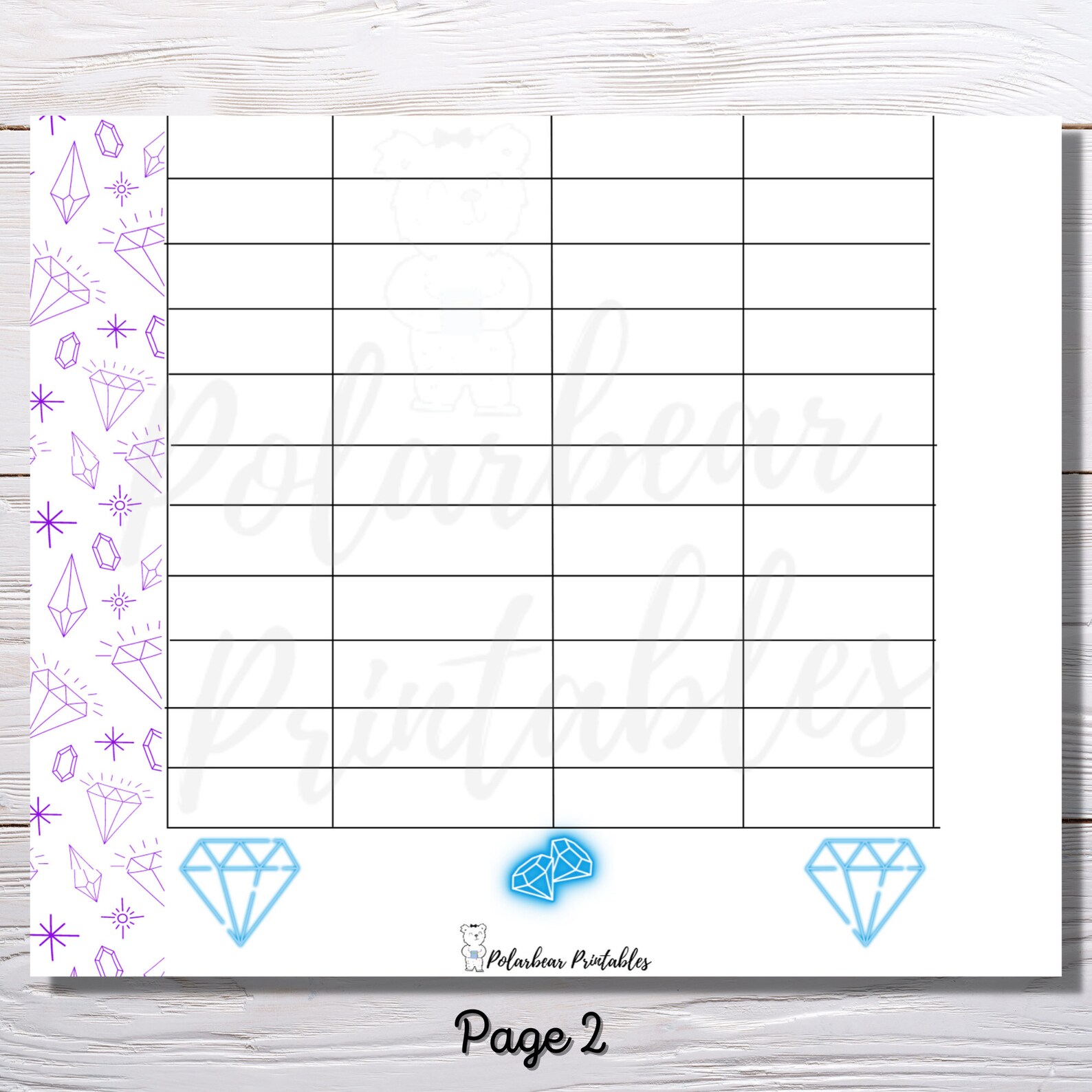 Printable Diamond Painting Log Classic Happy Planner Diamond - Etsy