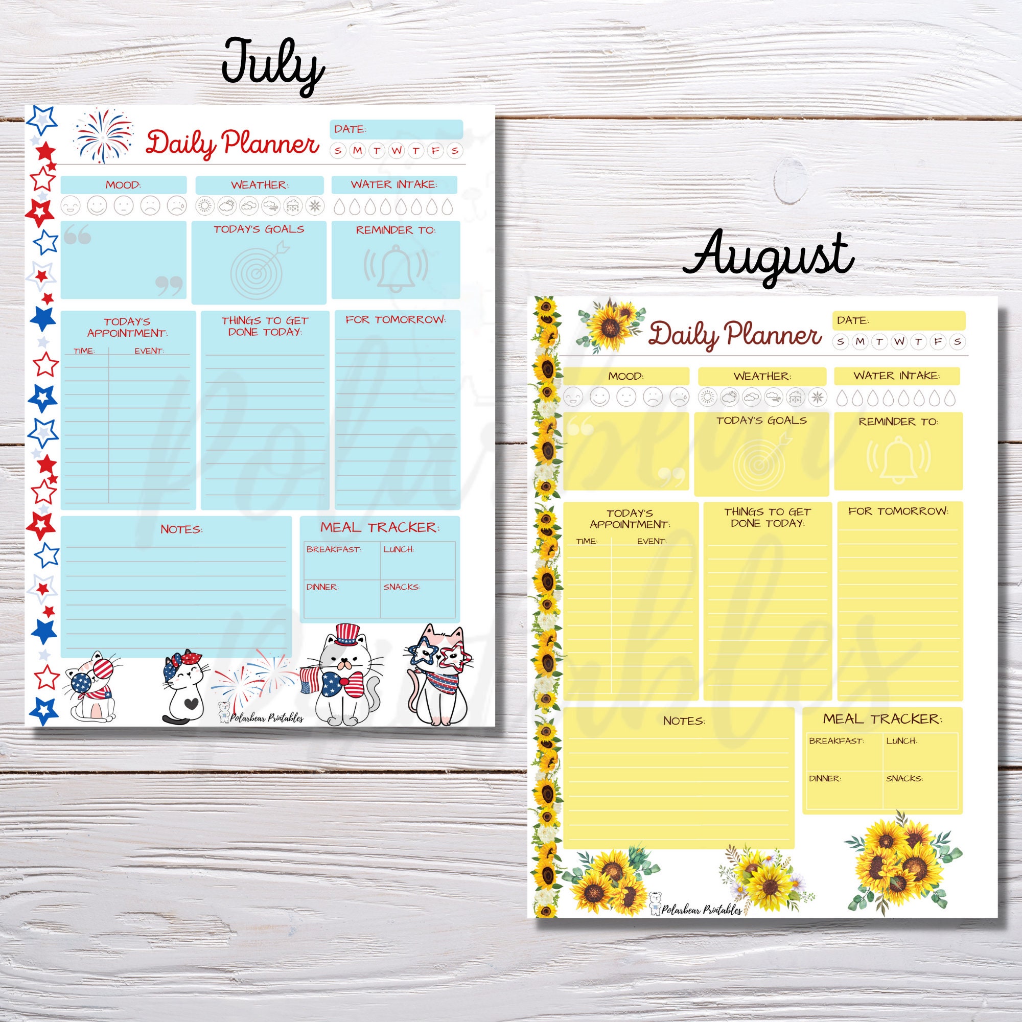 Daily Planner Pages, Printable Planner, Classic Happy Planner, Planner ...