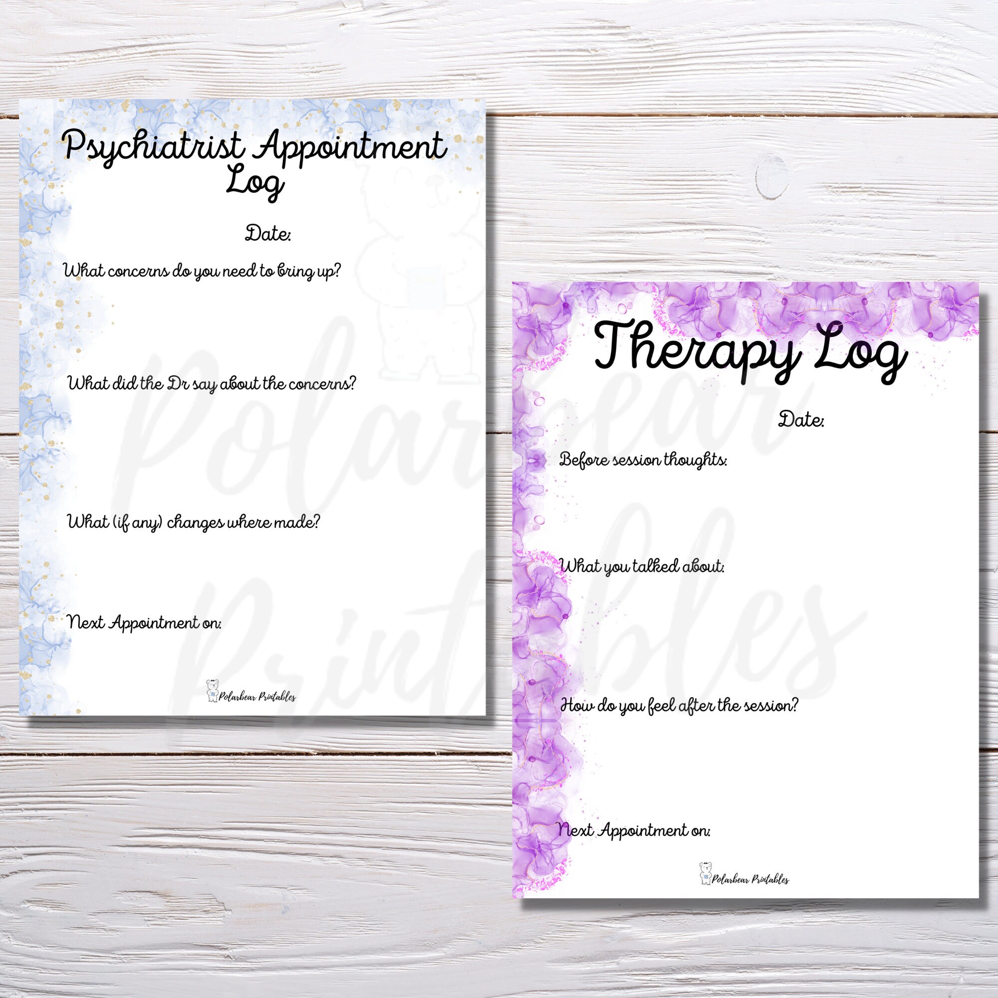 Printable Mental Health Planner Essentials Pack for Classic Happy ...