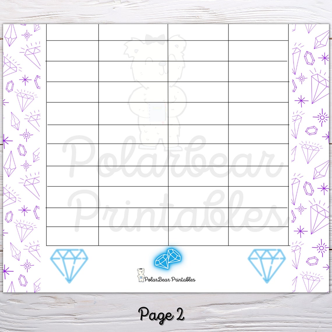 Printable Diamond Painting Log, Classic Happy Planner, Diamond Painting ...