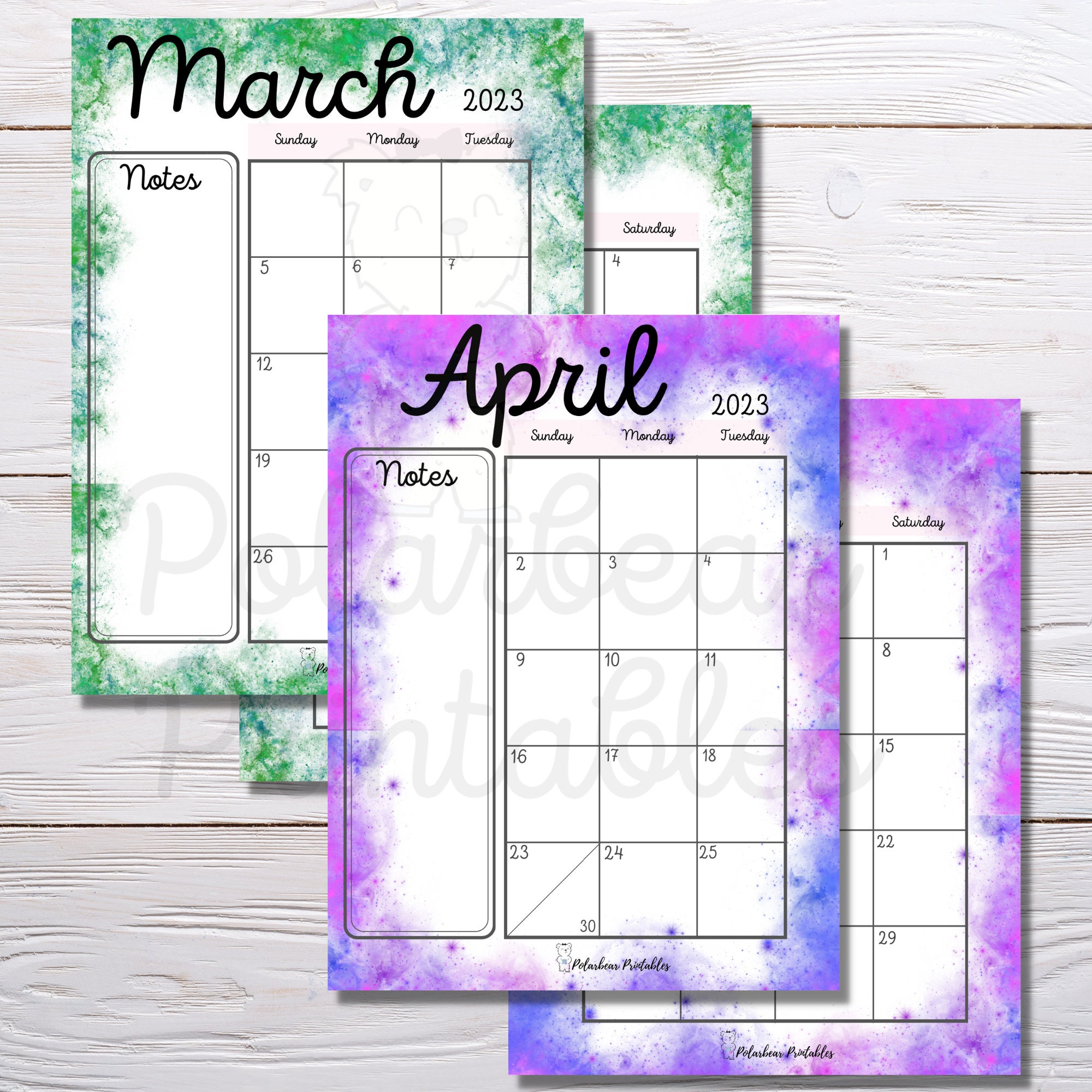 2023 Printable Planner 2023 Month Pages Classic Happy - Etsy