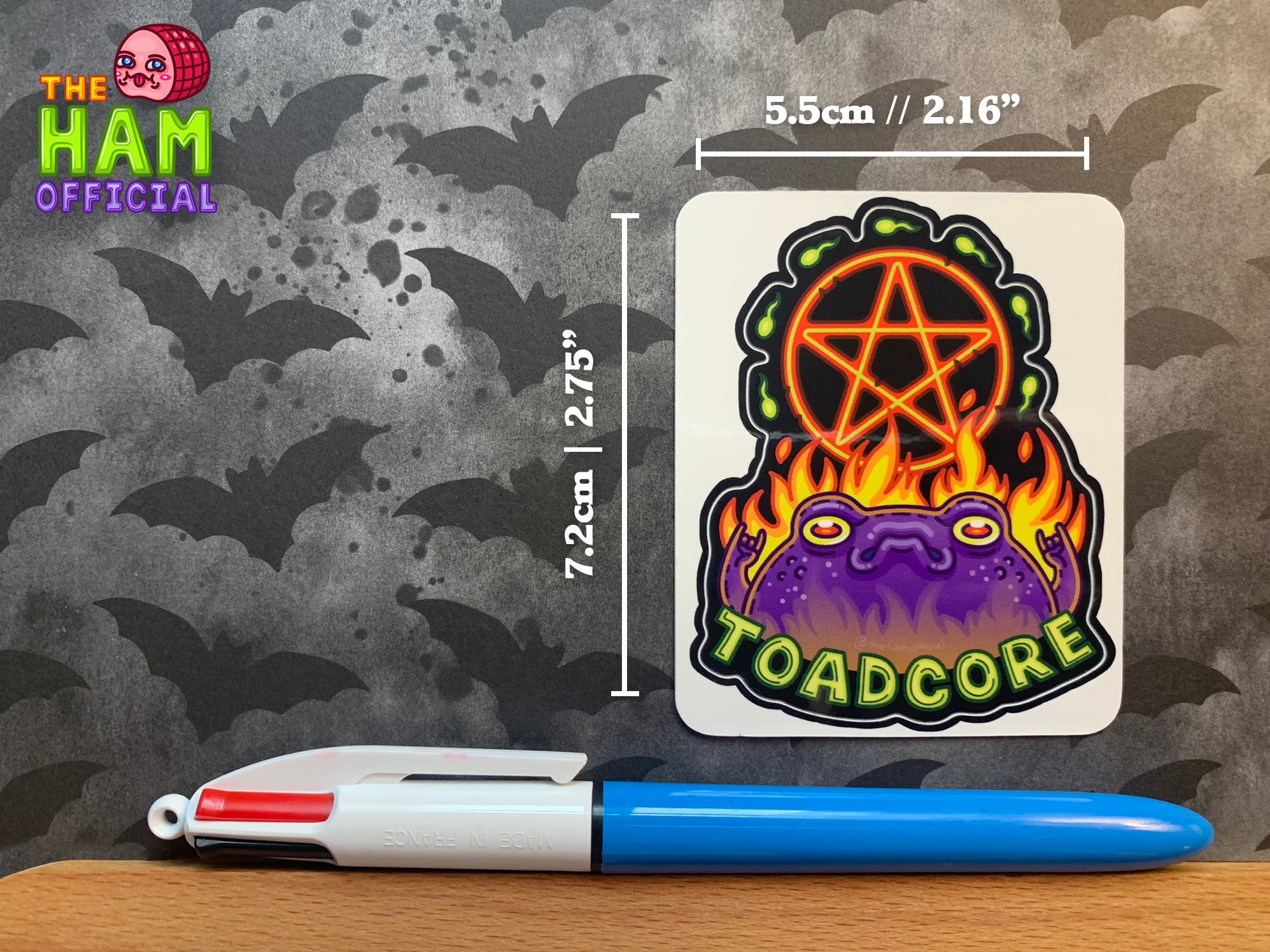 Toadcore Sticker by the Ham Official Kiss-cut Vinyl Funny Demonic Toad ...