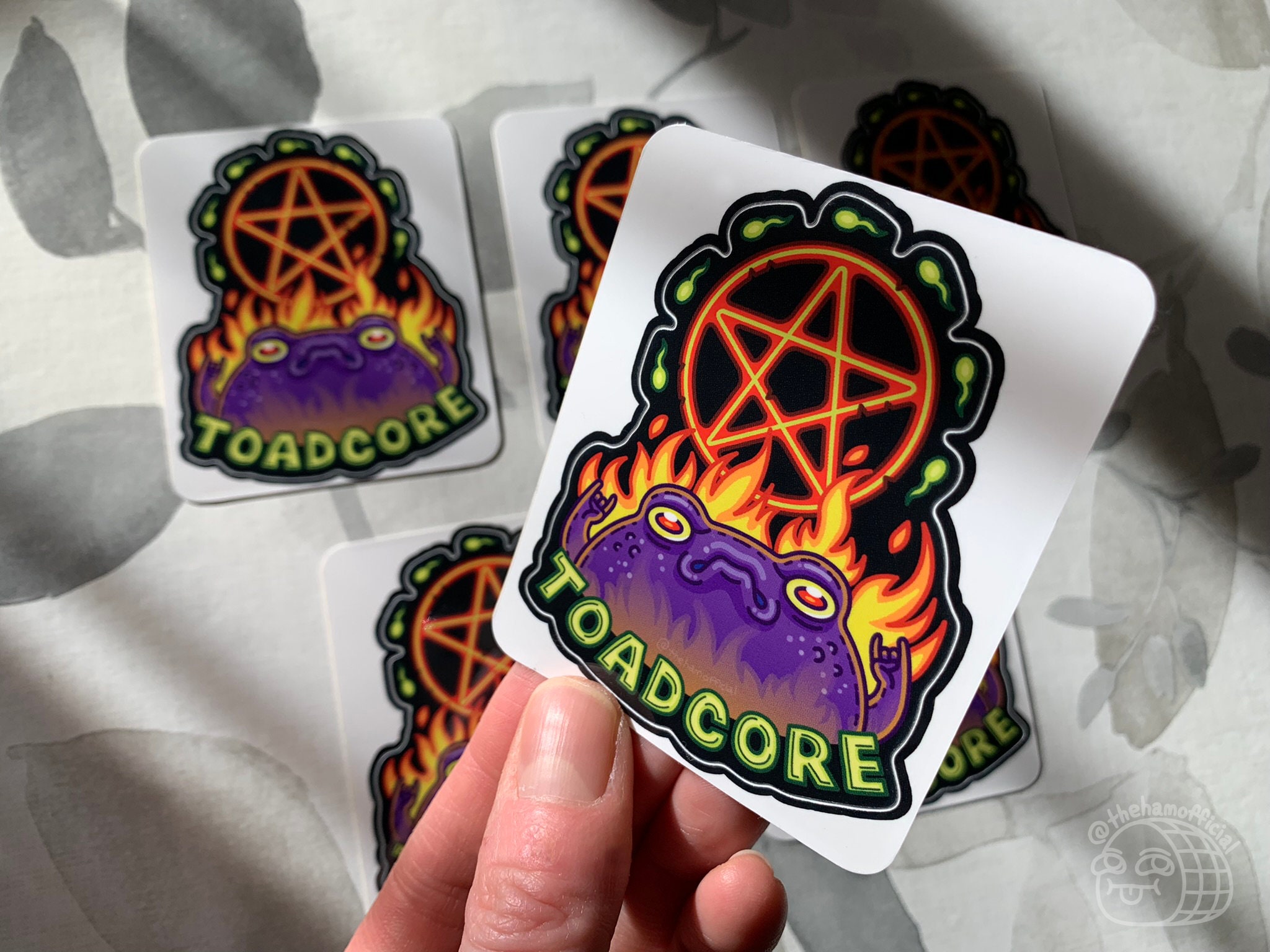 Toadcore Sticker by the Ham Official Kiss-cut Vinyl Funny Demonic Toad ...