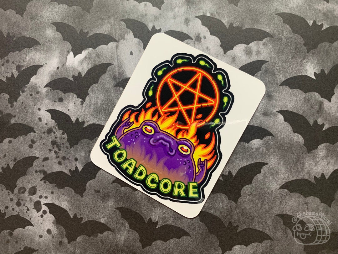 Toadcore Sticker by the Ham Official Kiss-cut Vinyl Funny Demonic Toad ...